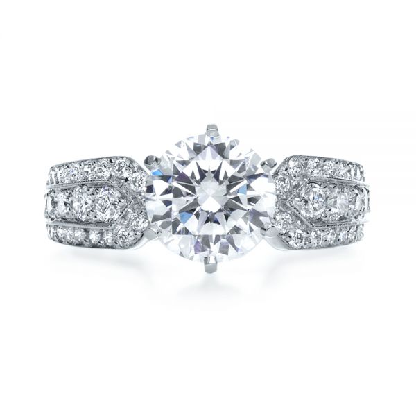 Bright Cut Diamond Engagement Ring #1115 - Seattle Bellevue | Joseph ...