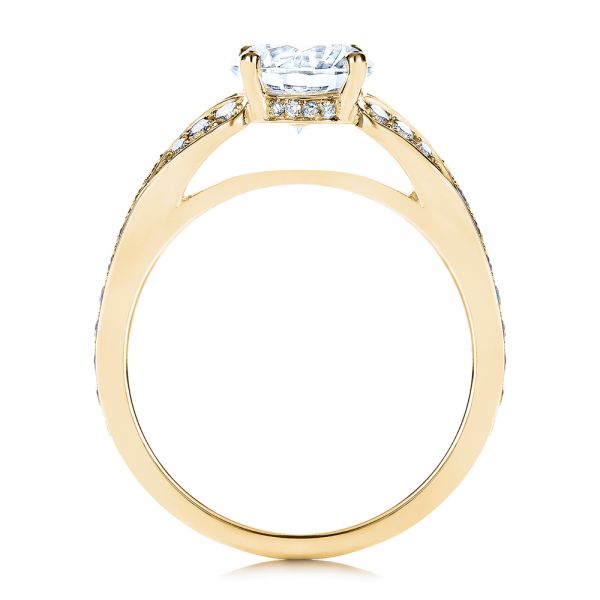 14k Yellow Gold Bright Cut Diamond Engagement Ring #1239 - Seattle ...