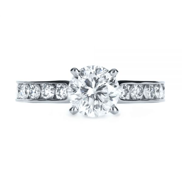 Platinum Custom Channel Set Diamond Engagement Ring #1138 - Seattle ...