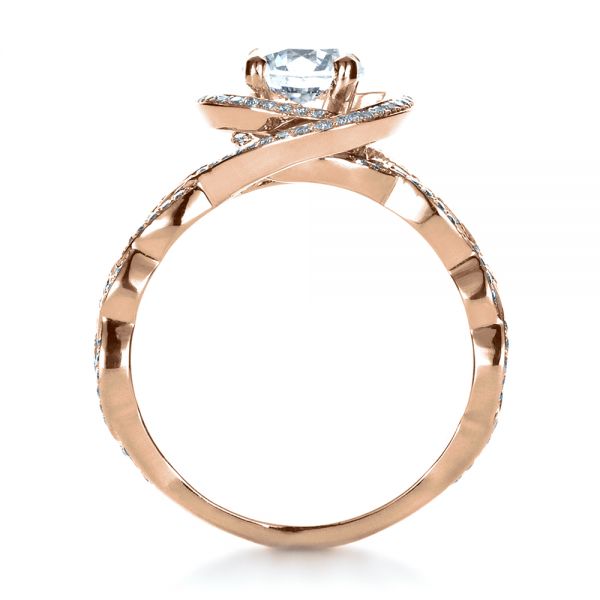 14k Rose Gold Custom Filigree Shank Engagement Ring #1378 - Seattle ...