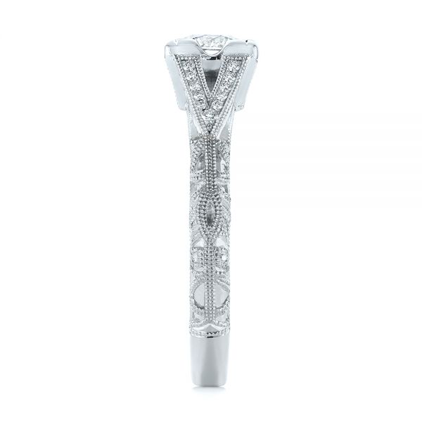 Platinum Custom Two-tone Diamond Engagement Ring #104031 - Seattle ...