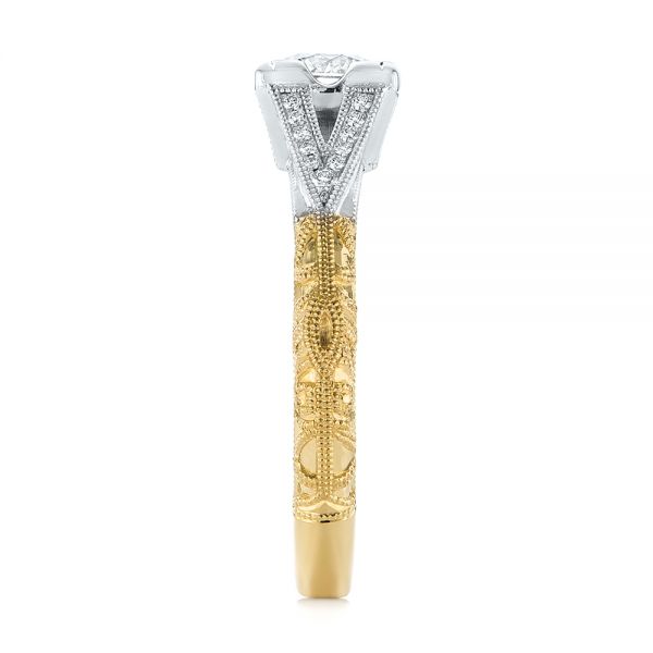 Custom Two-tone Diamond Engagement Ring #104031 - Seattle Bellevue ...