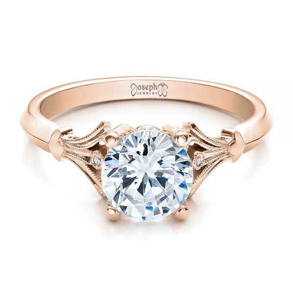 14k Rose Gold Diamond Engagement Ring #100100 - Seattle Bellevue ...