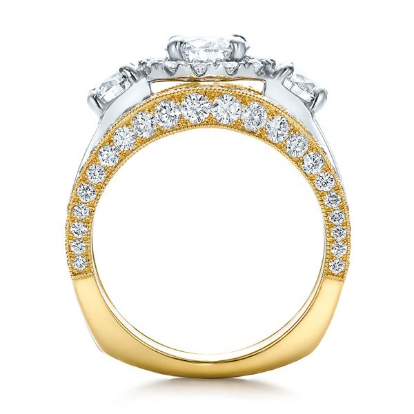 Estate Two-tone Wedding And Engagement Ring Set #100619 - Seattle ...