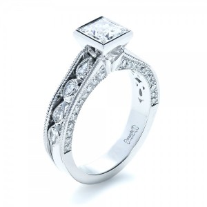Princess Cut Engagement Rings Custom Design in Bellevue and Seattle