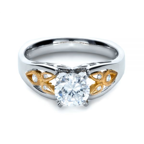 Two-tone Diamond Engagement Ring #1205 - Seattle Bellevue | Joseph Jewelry