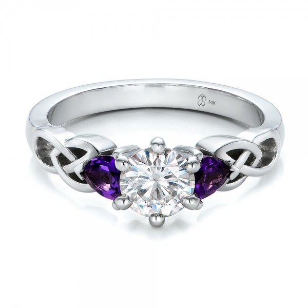 Custom Amethyst and Diamond Engagement Ring #100817 Bellevue Seattle ... Custom Amethyst and Diamond Engagement Ring #100817 Bellevue Seattle ...