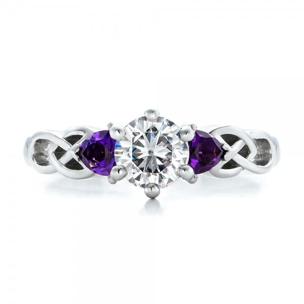 Custom Amethyst and Diamond Engagement Ring #100817 Bellevue Seattle ... Custom Amethyst and Diamond Engagement Ring #100817 Bellevue Seattle ...