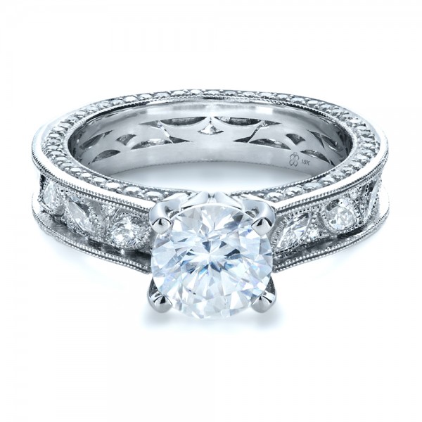Custom Bezel Set Diamond Engagement Ring 1206 Bellevue Seattle Joseph